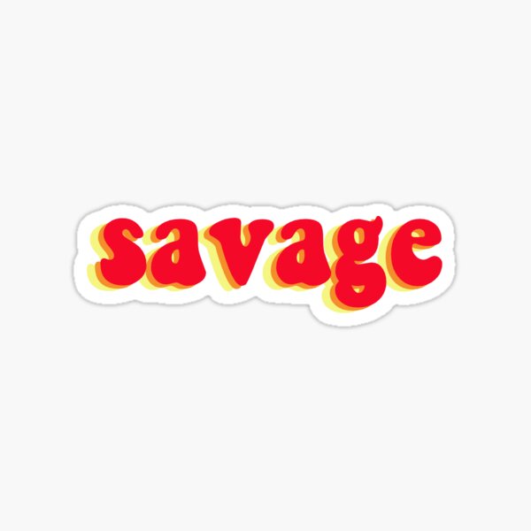 "Red Savage Sticker" Sticker by ifyyy | Redbubble