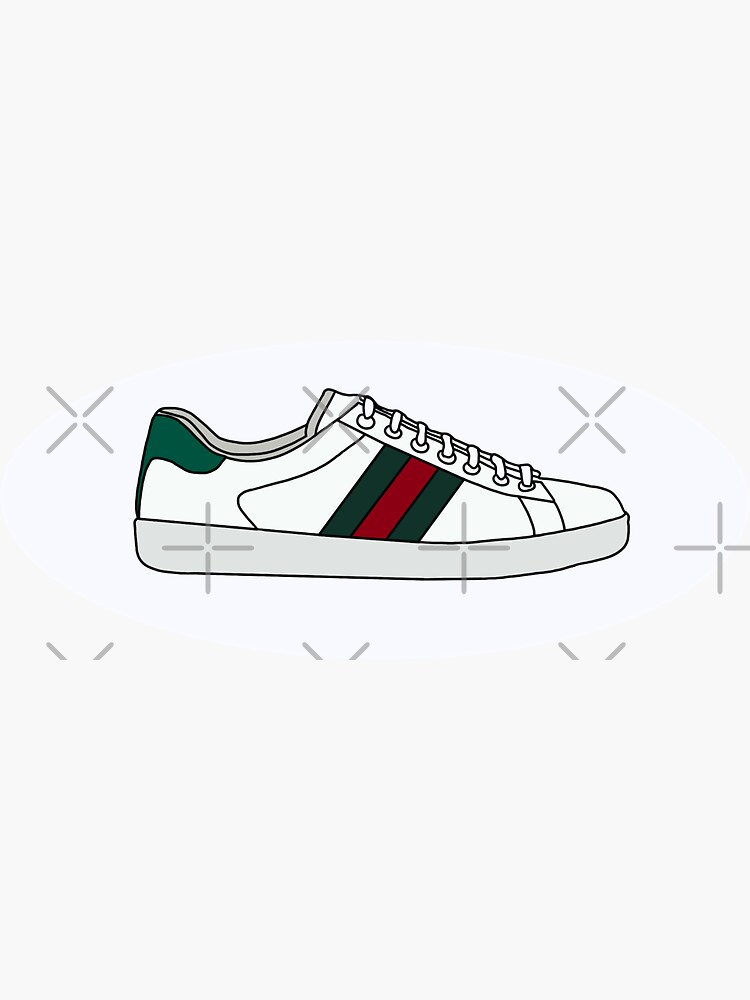 "Gucci Ace Sneaker Shoe Sticker" Sticker by TheJohnnyShop | Redbubble
