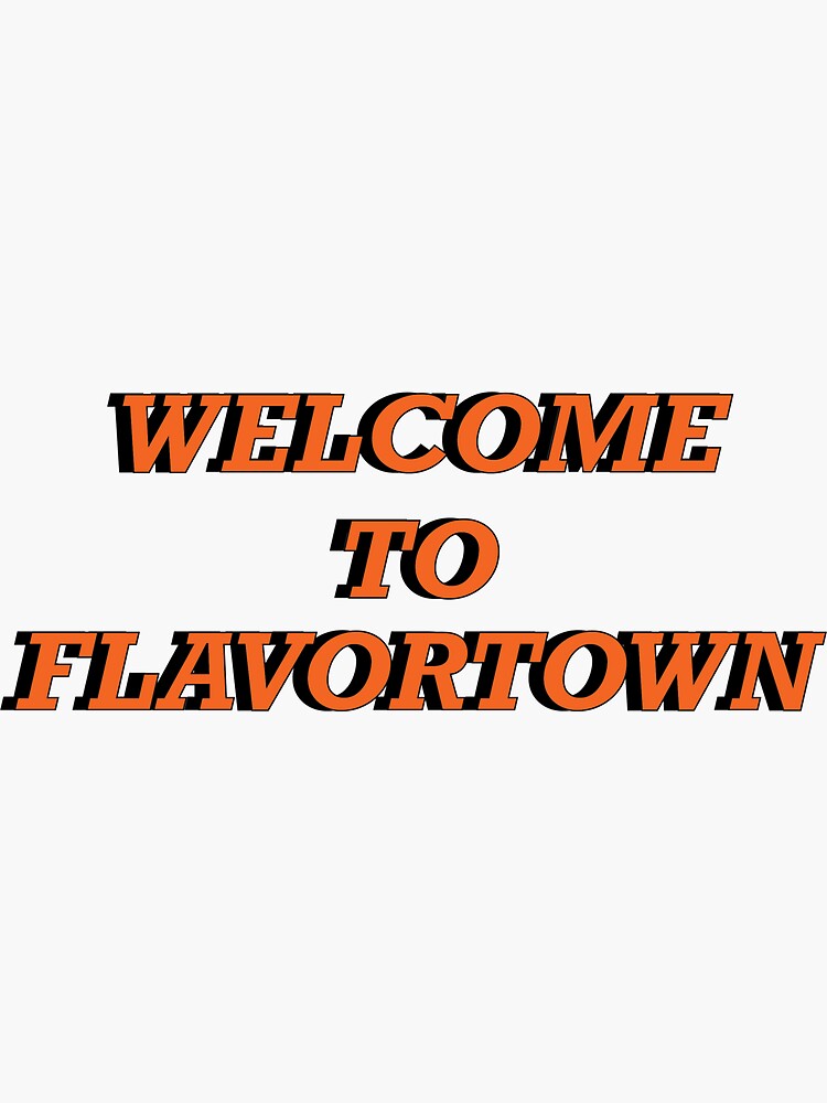 "Welcome to Flavortown" Sticker for Sale by kavs-prints | Redbubble