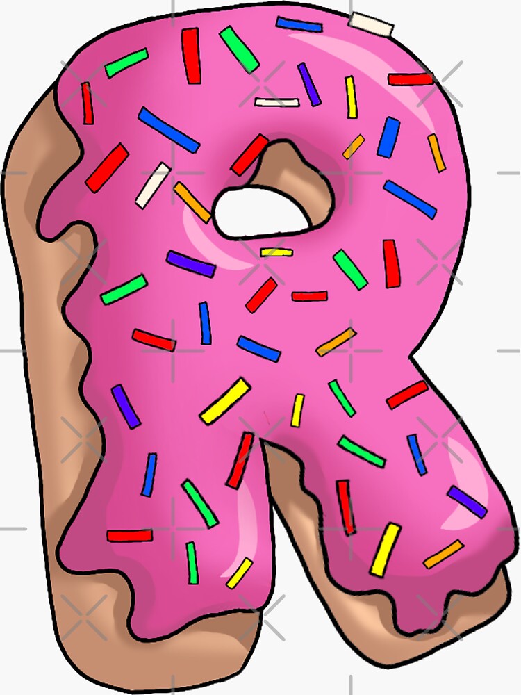 "Donut letter R" Sticker for Sale by azracaus | Redbubble