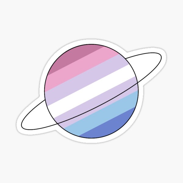 "Bigender - Design 3" Sticker for Sale by Pride-Planets | Redbubble