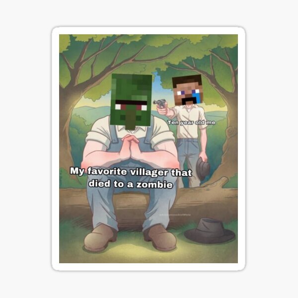 "meme Minecraft" Sticker for Sale by Poniamy | Redbubble
