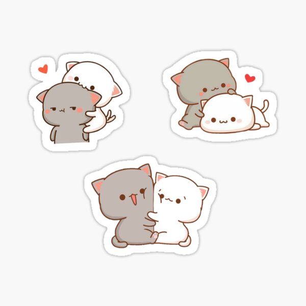 "cute kitty sticker pack!" Sticker for Sale by gabytramonte | Redbubble
