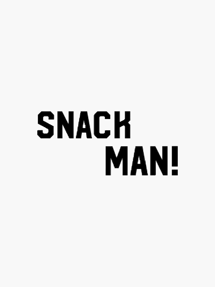 "Snack Man" Sticker for Sale by Agaler03 | Redbubble