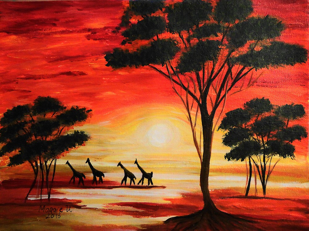 "African sunset" by maggie326 | Redbubble