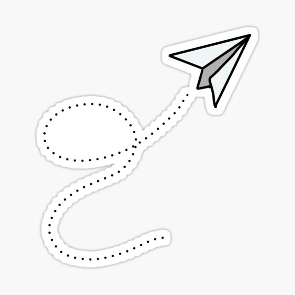 "Paper airplane sticker" Sticker by mszecs | Redbubble