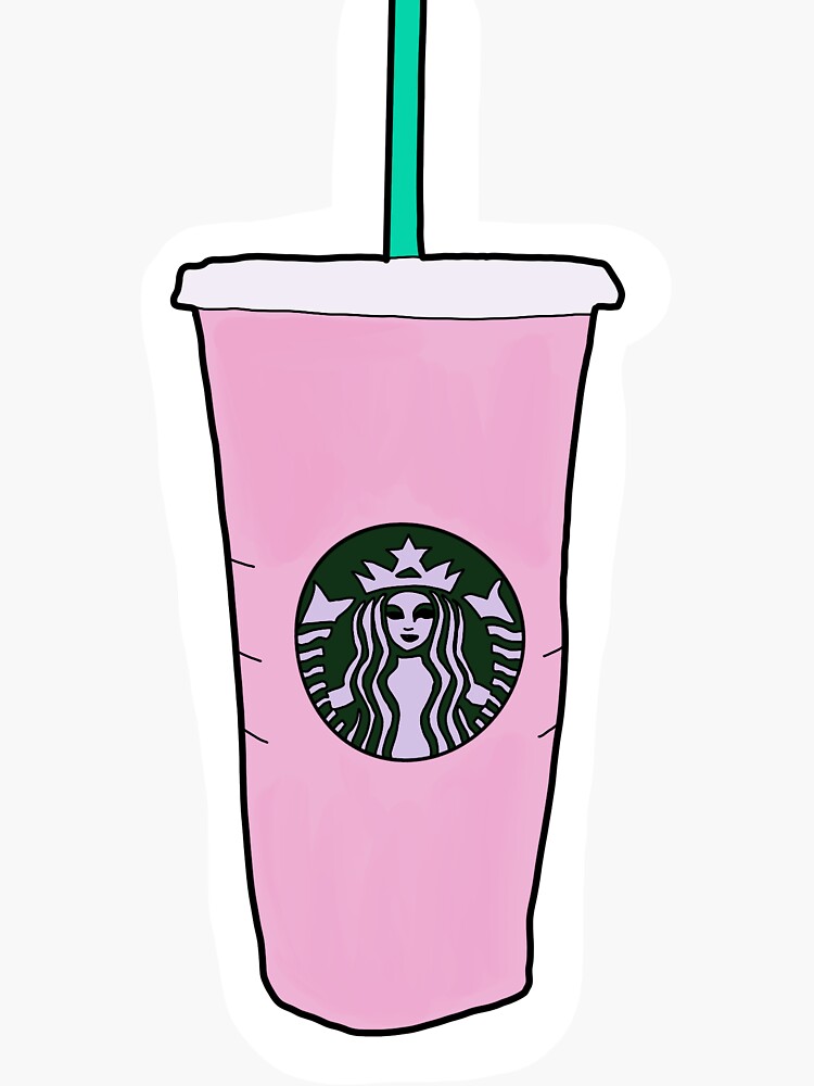 "Starbucks Pink Drink" Sticker for Sale by srgdesigns | Redbubble