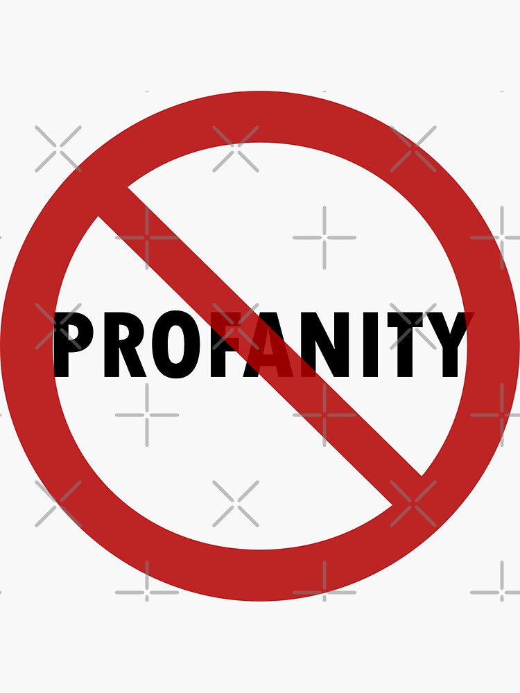 "No Profanity" Sticker for Sale by ivorymelodies | Redbubble