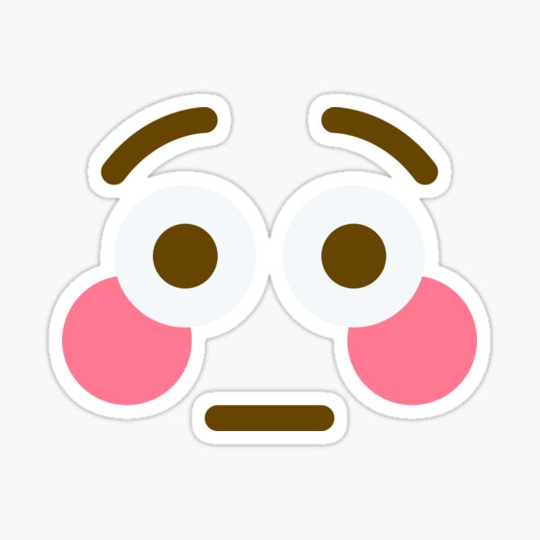 "Flushed Blushing Face Embarrassed Face With Wide Open Eyes Emoji face ...