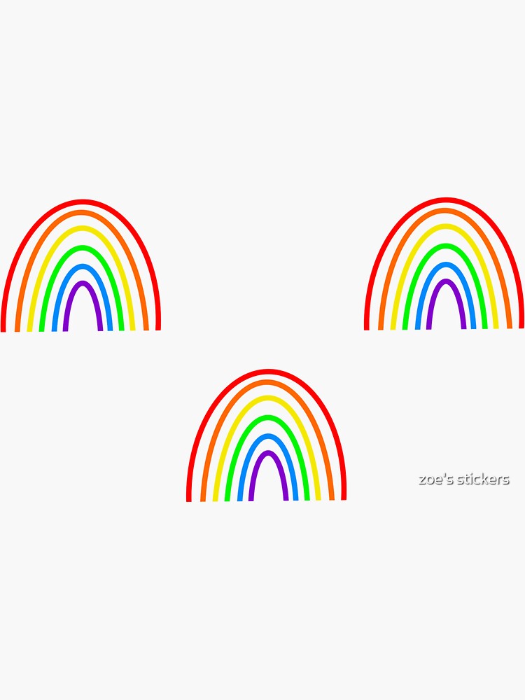 "rainbow sticker pack" Sticker for Sale by zoebabione | Redbubble