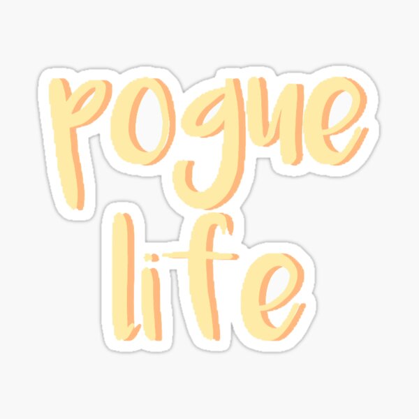 "pogue life - orange " Sticker by Marisa-Wise | Redbubble