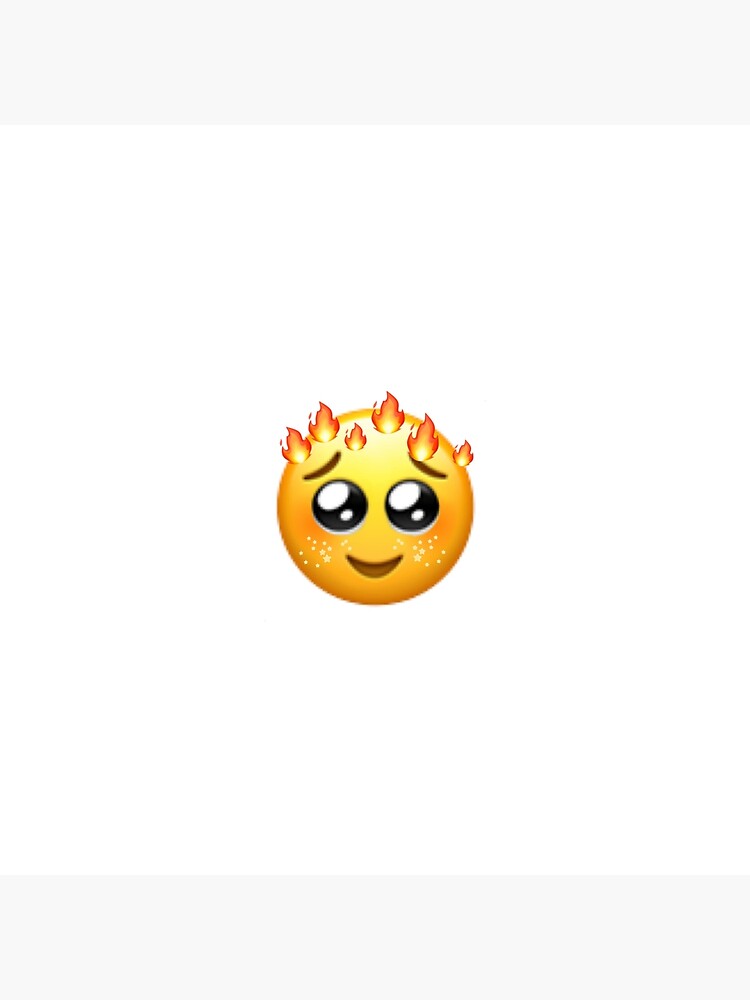 "smiling face emoji with fire" Art Print for Sale by seerut | Redbubble