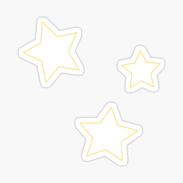 "Yellow Stars" Sticker for Sale by marsdesignsss | Redbubble