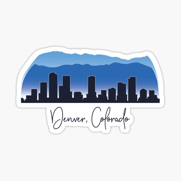 "Denver Skyline" Sticker for Sale by user: ilefine | Redbubble