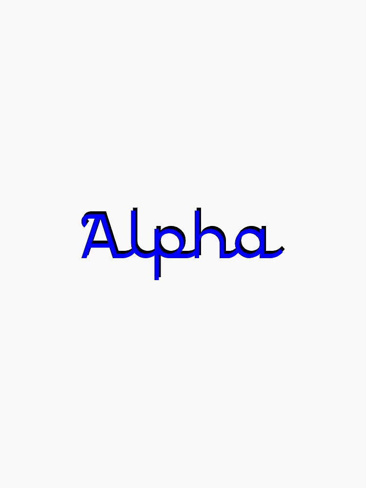 "Alpha Sticker" Sticker by mlm268 | Redbubble