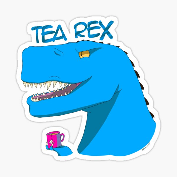 "T-Rex, Blue, Rawr" Sticker by Kiragacash95 | Redbubble