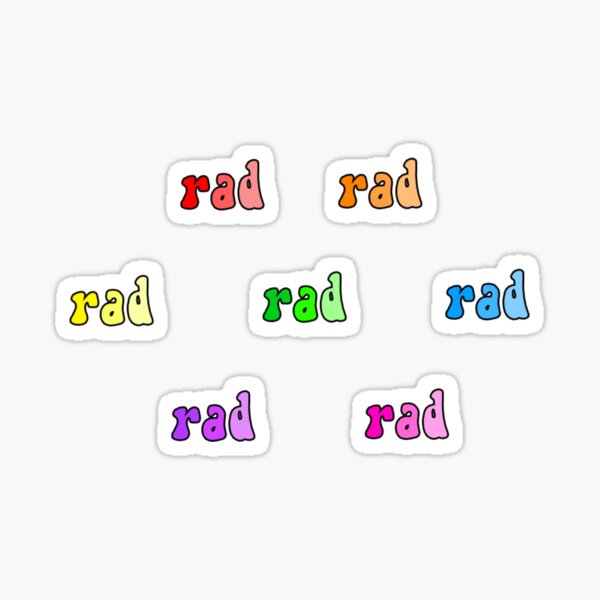 "rad pack" Sticker for Sale by kstickerzz | Redbubble