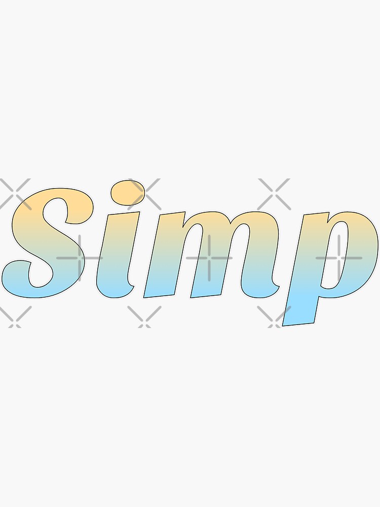 "Simp" Sticker by DWaffleDesigns | Redbubble