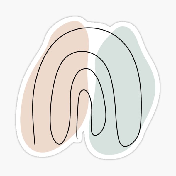 "Rainbow line drawing" Sticker by Laurenbrit8 | Redbubble
