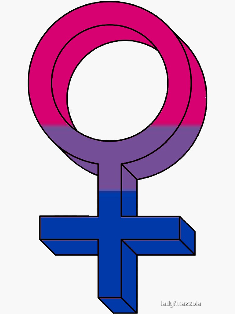 "Fem Bi Pride Symbol" Sticker for Sale by ladyfmazzola | Redbubble
