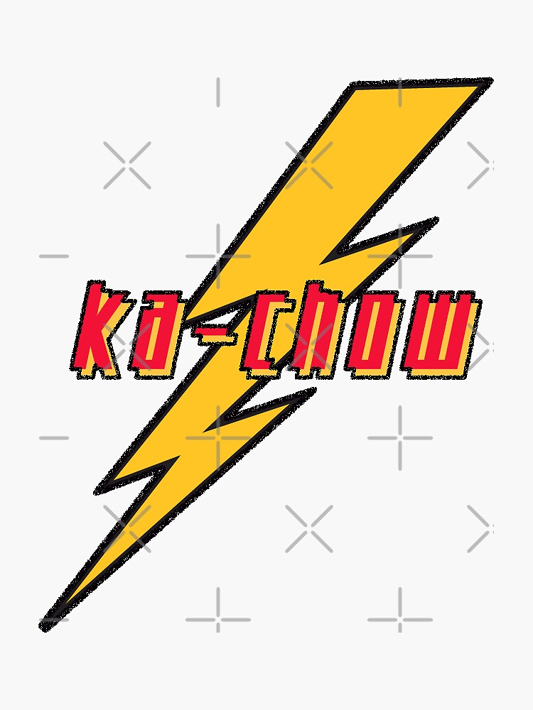 "Lightning "Ka-Chow"" Sticker for Sale by annacorbitt143 | Redbubble
