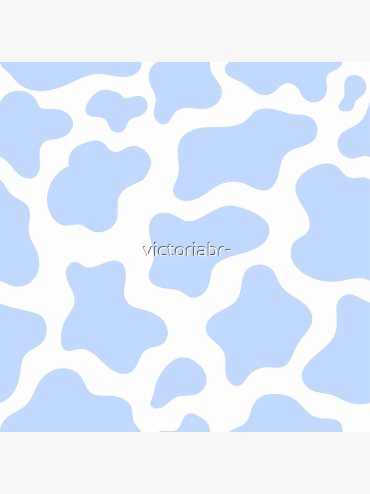 "blue cow print!" Sticker for Sale by victoriabr- | Redbubble