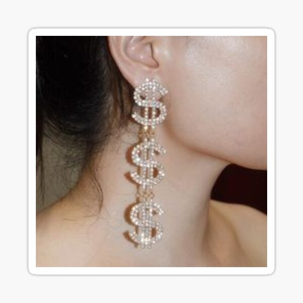"$ earing aesthetic" Sticker by aubreysherrick | Redbubble