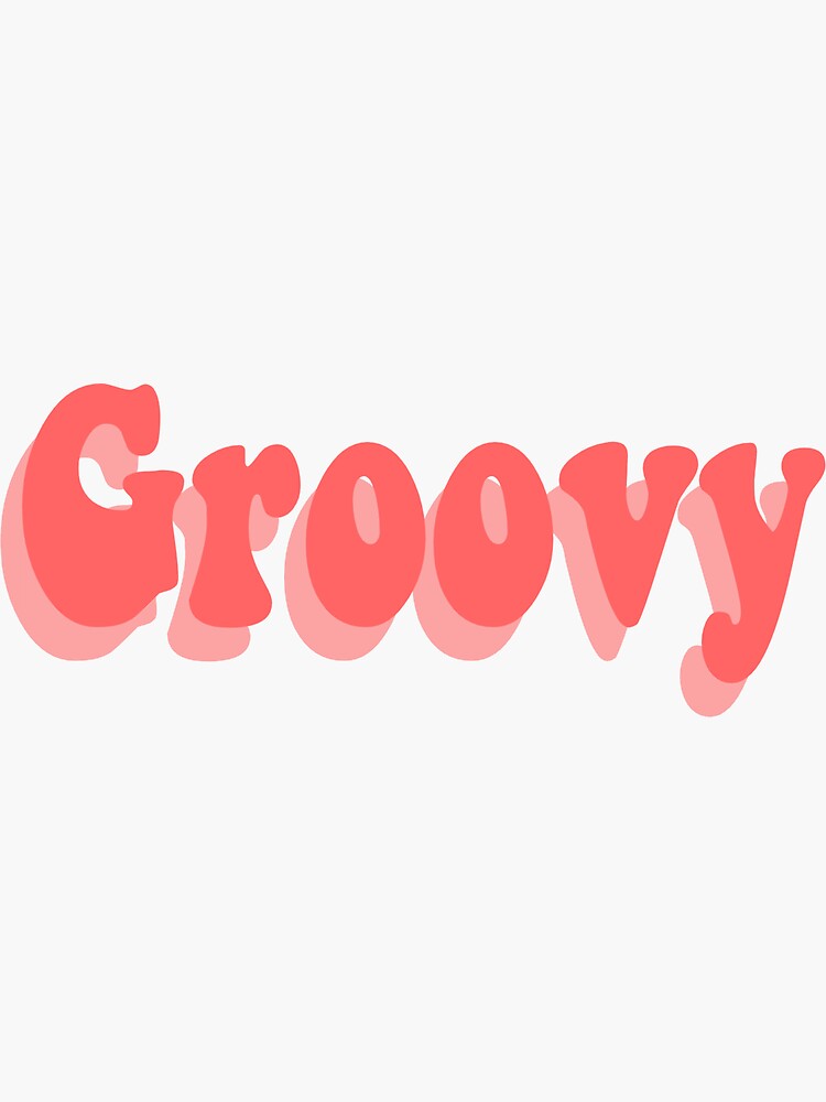 "Pink and Red Groovy Sticker" Sticker for Sale by hannah-rousayne ...