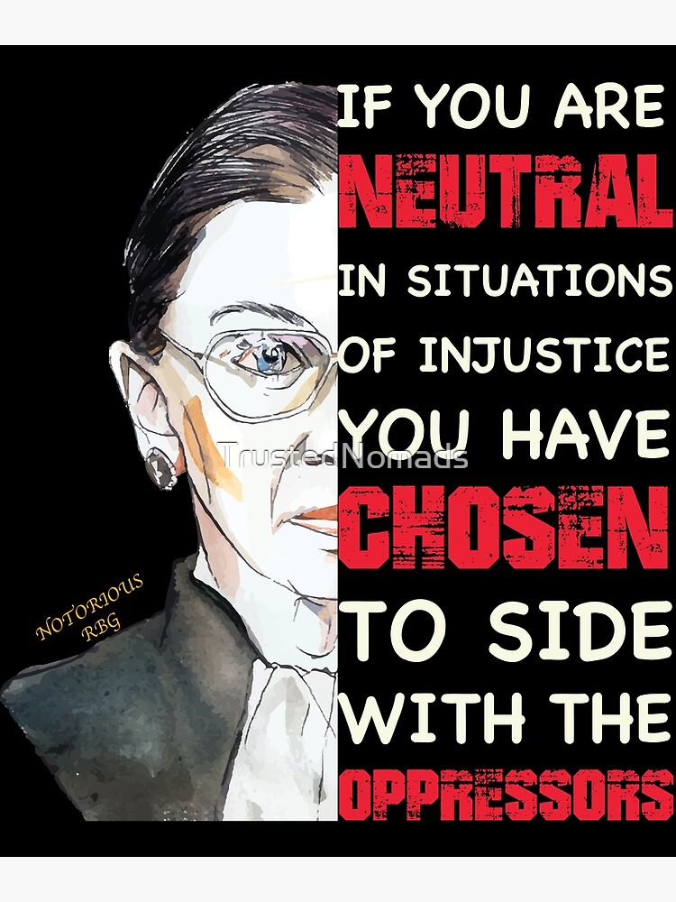 "Ruth Bader Ginsburg Notorious RBG product Quote Feminist Gift" Poster ...