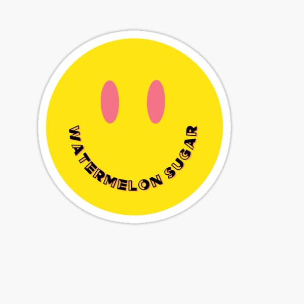 "watermelon sugar smiley" Sticker by gracebohlen | Redbubble