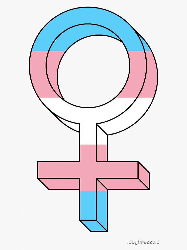 "Fem Trans Pride Symbol" Sticker for Sale by ladyfmazzola | Redbubble