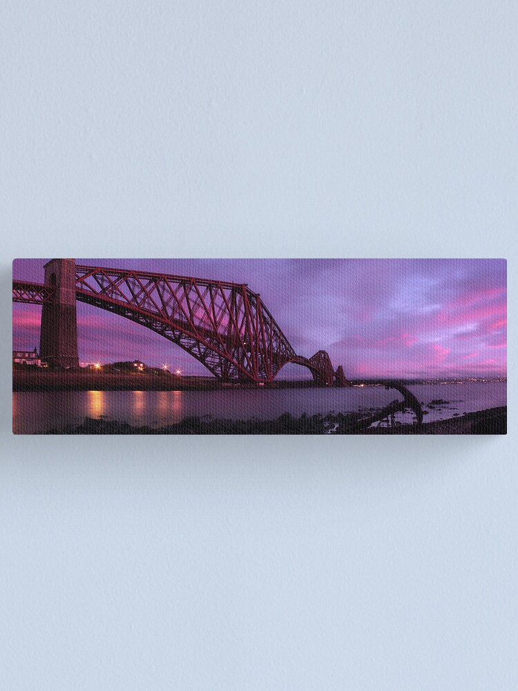 "Sunset of the Forth Rail Bridge" Canvas Print by scruffse | Redbubble