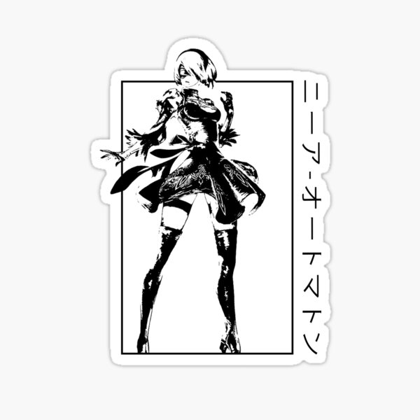 "Nier Automata 2b Graphic Design" Sticker for Sale by Anime-Styles ...
