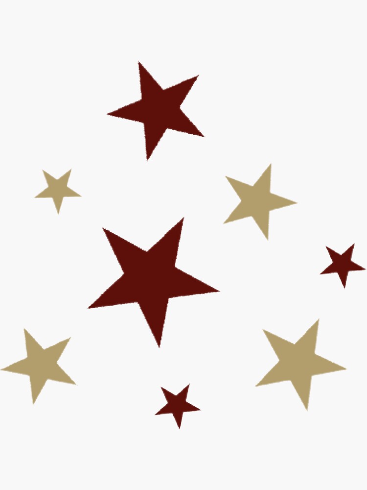 "Maroon/Gold Star Sticker Pack" Sticker for Sale by briannaga | Redbubble