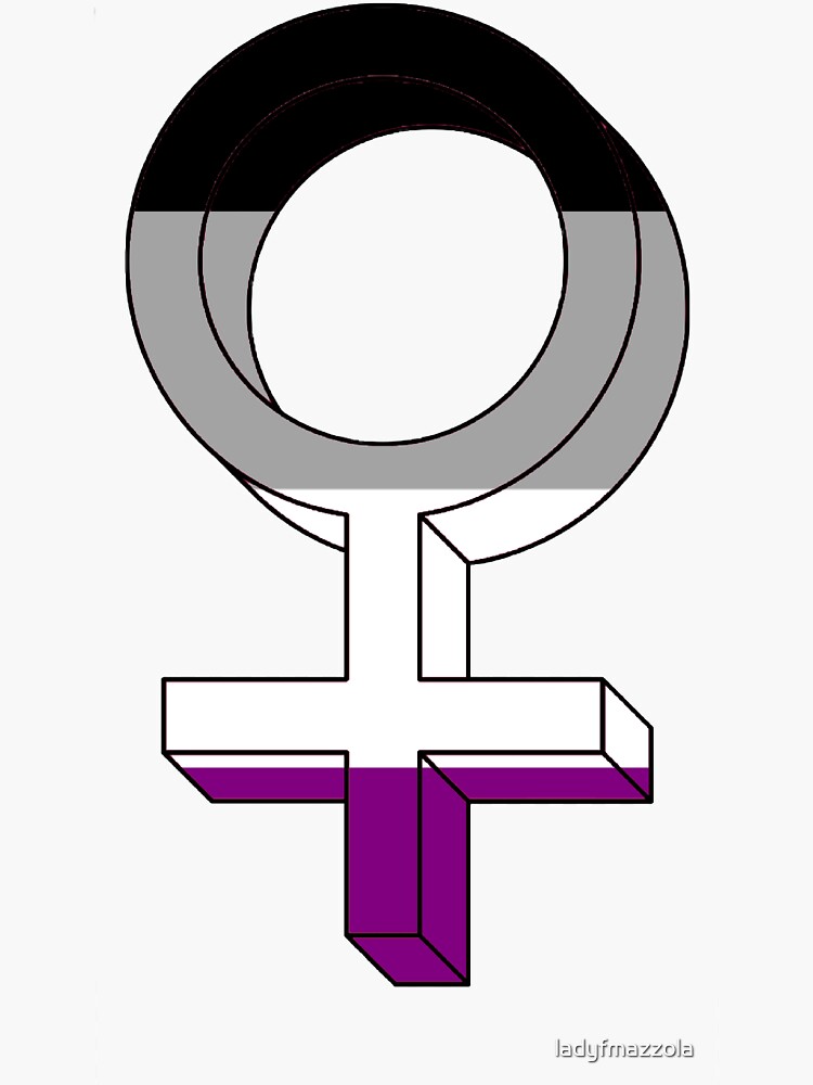 "Fem Asexual Pride Symbol" Sticker for Sale by ladyfmazzola | Redbubble