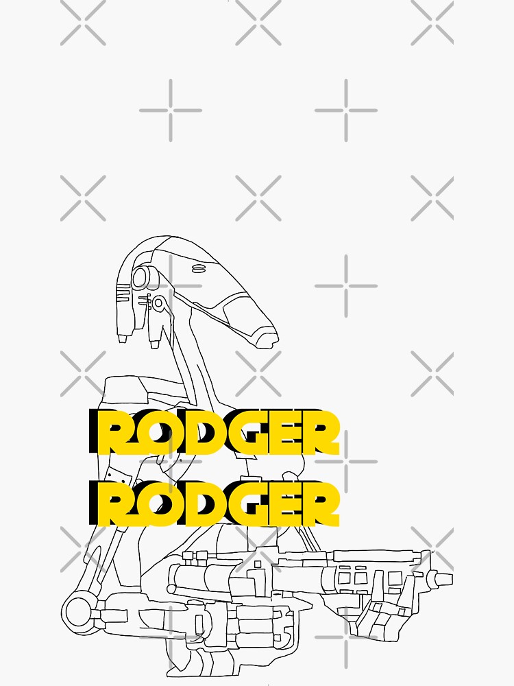 "rodger rodger " Sticker by lucystickers3 | Redbubble