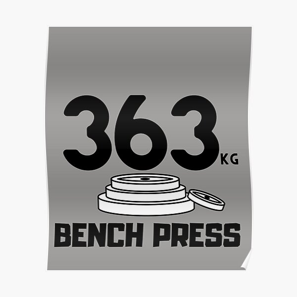 "World record Bench Press" Poster by Combistudios | Redbubble