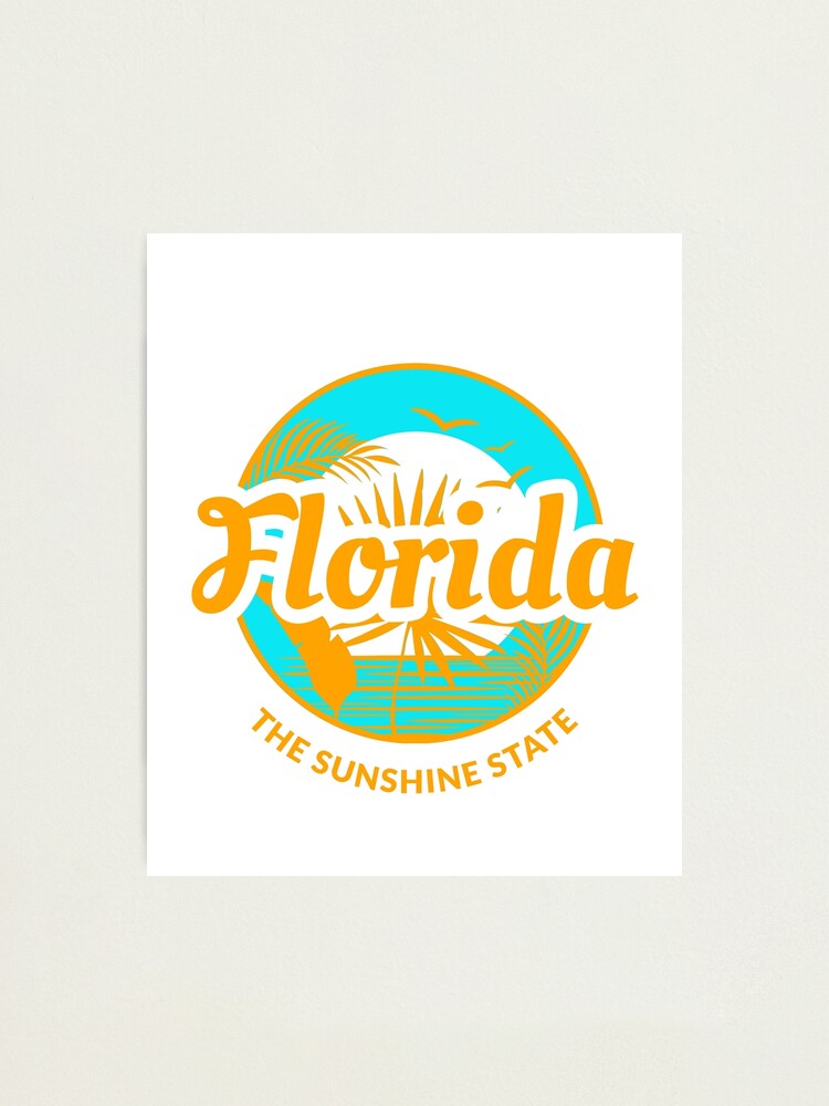 "Florida The Sunshine State - Retro Logo" Photographic Print for Sale ...