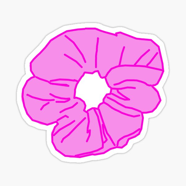 "pink scrunchie sticker" Sticker for Sale by julia--morgan | Redbubble