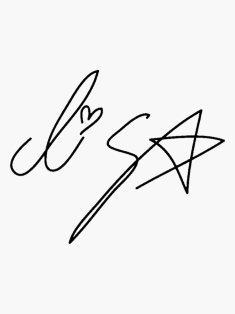 "Blackpink Lisa Signature Sticker" Sticker for Sale by Lillirosee ...