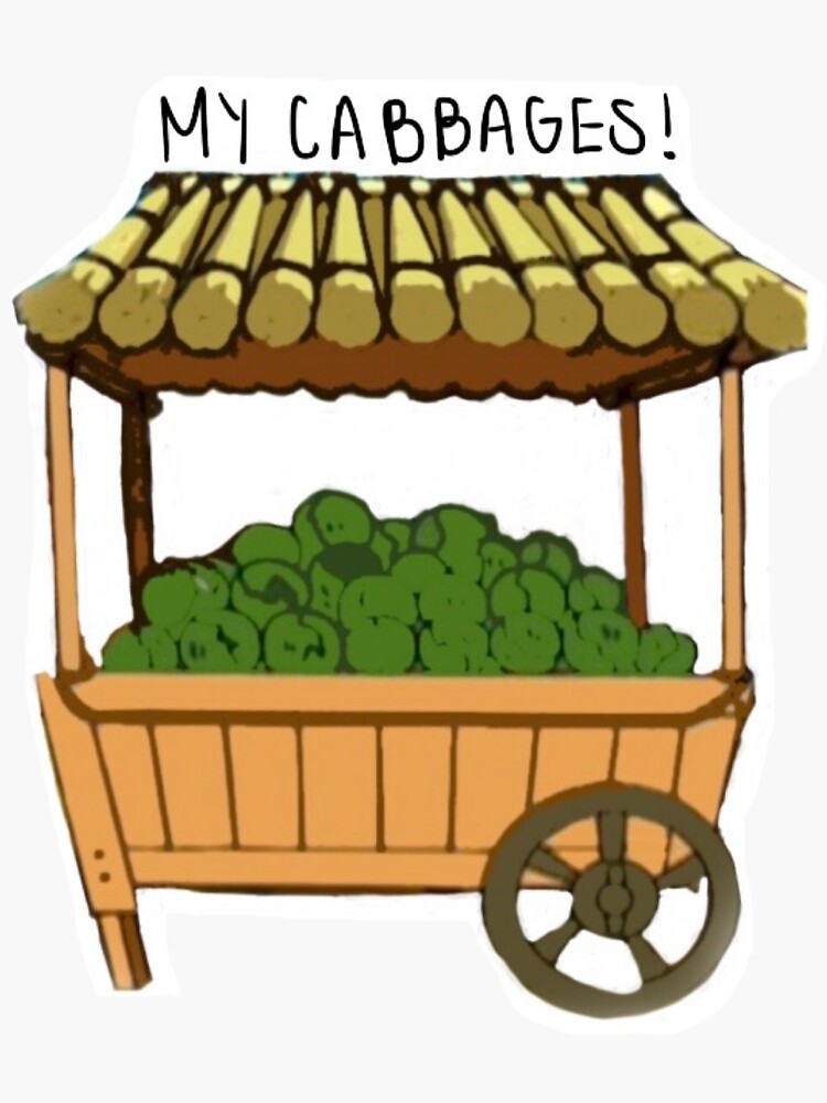 "Cabbage man cart from Avatar the last Airbender sticker" Sticker for ...