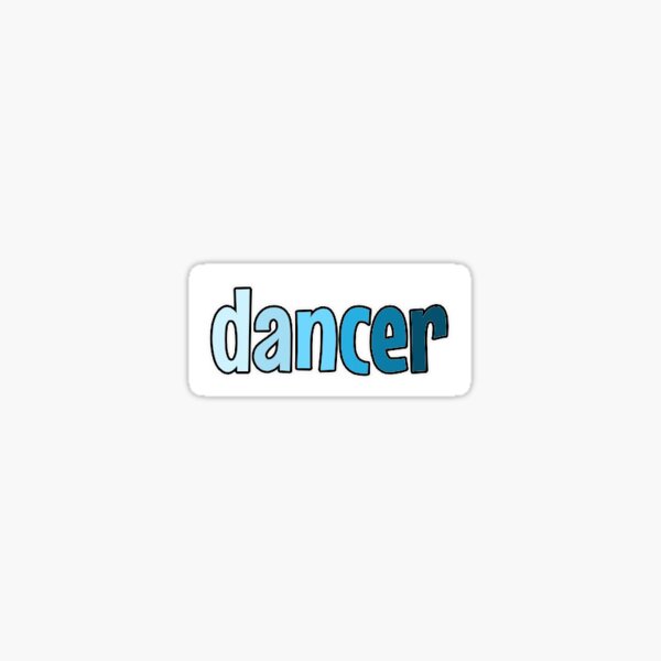 "blue ombre dancer sticker" Sticker for Sale by jules-k11 | Redbubble