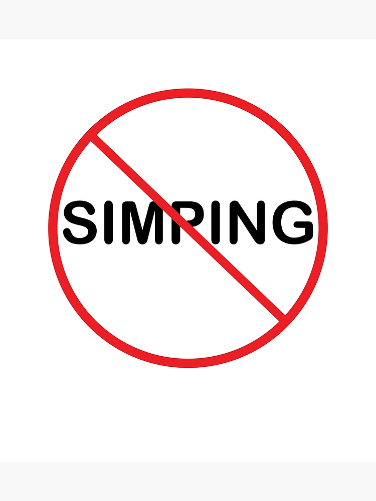 "Stop Simping Funny Simp Dank Meme" Photographic Print by ...