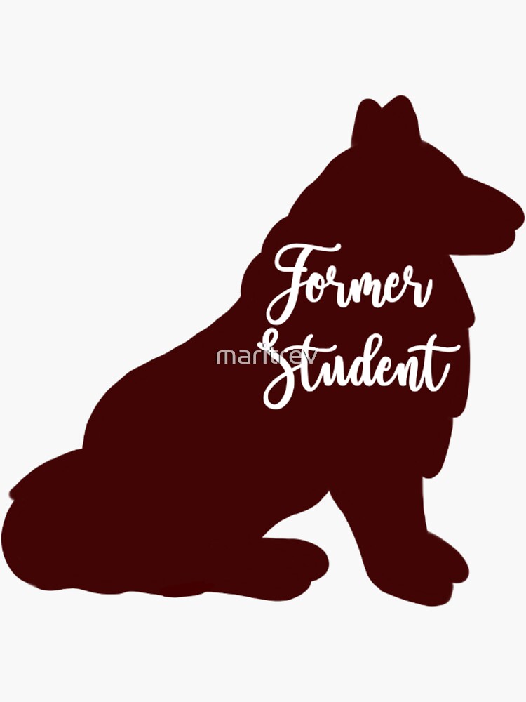 "Former Student Reveille " Sticker by maritrev | Redbubble