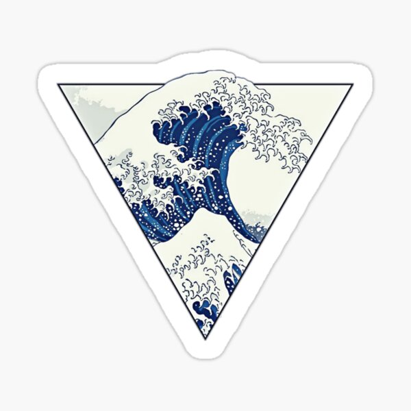 "triangle aesthetic wave" Sticker for Sale by howdyitslei | Redbubble
