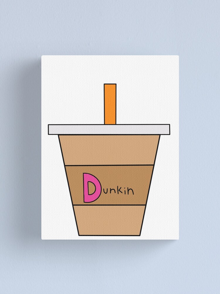 "Dunkin Iced Coffee Drawing" Canvas Print for Sale by TheRylanB | Redbubble