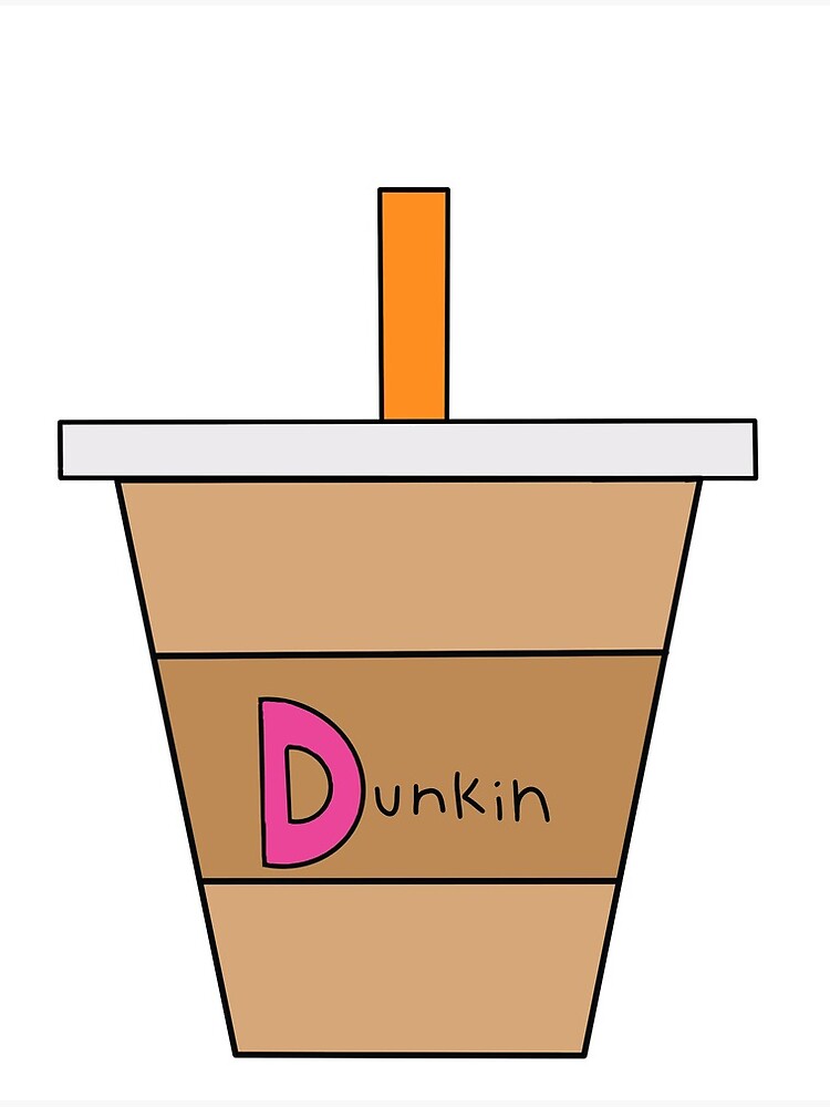 "Dunkin Iced Coffee Drawing" Canvas Print for Sale by TheRylanB | Redbubble