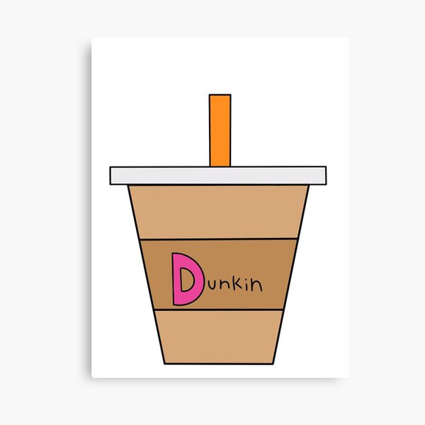 "Dunkin Iced Coffee Drawing" Canvas Print for Sale by TheRylanB | Redbubble