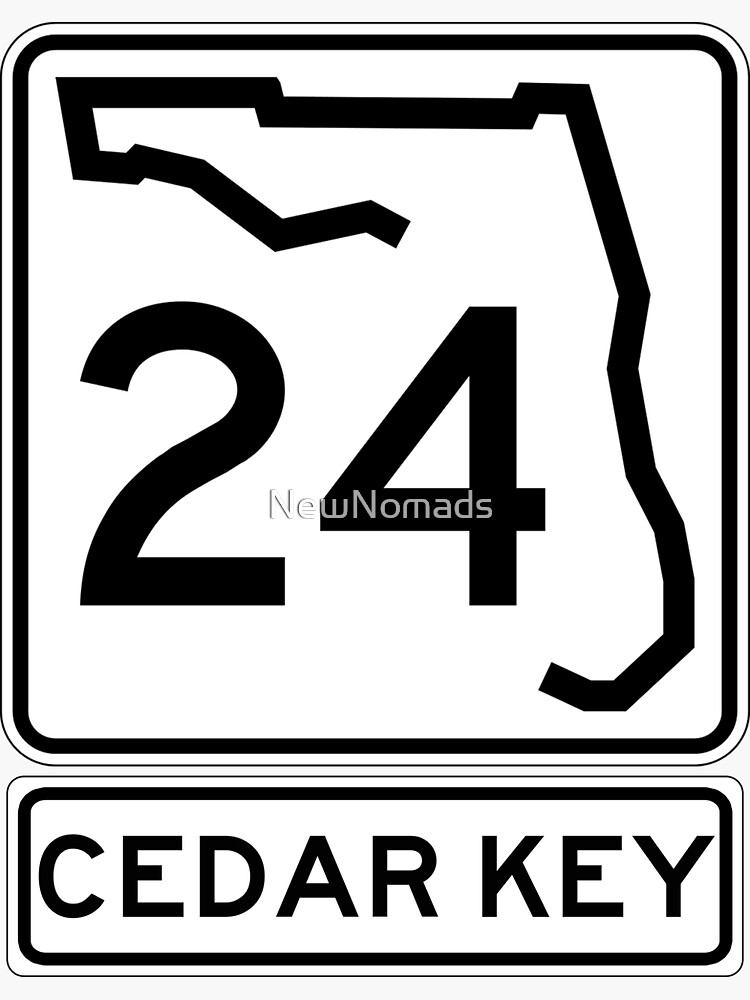 "Florida 24 - Cedar Key" Sticker for Sale by NewNomads | Redbubble