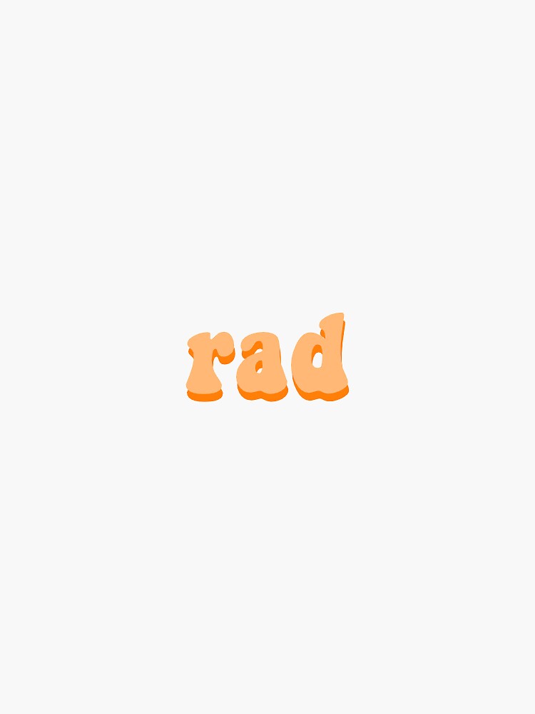 "rad sticker" Sticker by catiesworld | Redbubble